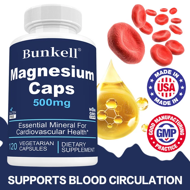 MAGNESIUM CAPSULES COMPLEX 500mg, Magnesium Oxide, Citrate, Succinate ...