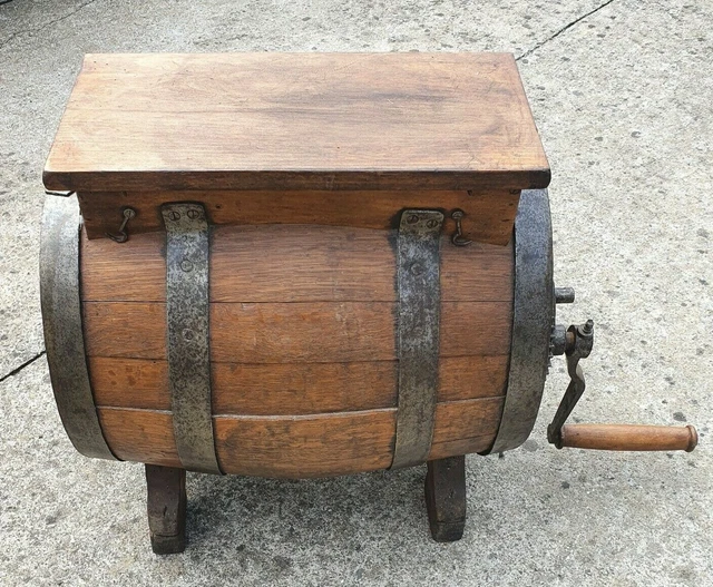 ANCIENNE BARATTE À beurre normande forme de tonneau EUR 145,00 ...
