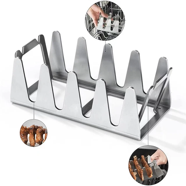 BBQ RIB RACK Multi Grill Rack Stainless Steel Roasting Rack Rib Racks ...