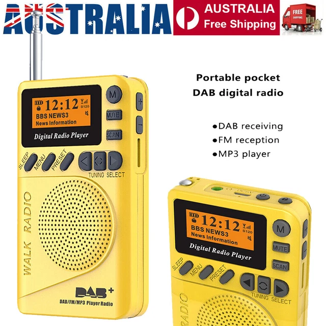 PORTABLE RADIO RECEIVER Pocket DAB/DAB+ Digital Radio FM LCD Display ...