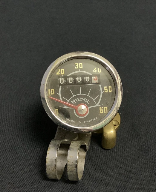 RARE VINTAGE HURET Moped Speedometer SOLEX Moped Speedometer Mile Meter ...