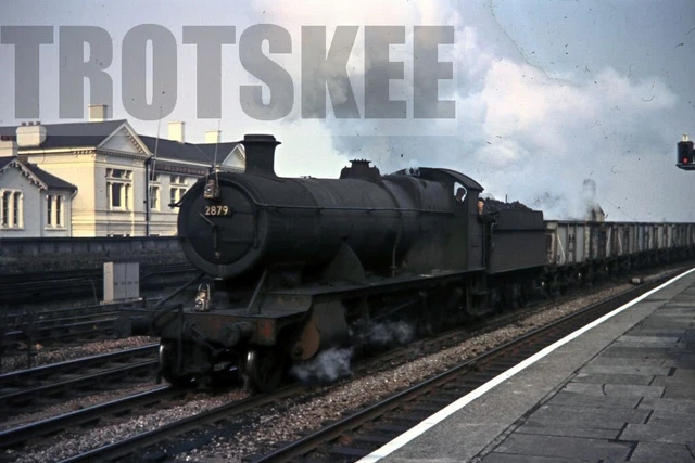 35MM SLIDE BR British Railways Steam Loco 2879 Class 2800 Newport c1962 ...