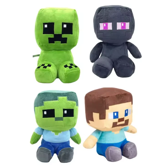 MINECRAFT PLUSH SOFT Toy Set of 4 - Enderman, Creeper, Steve - High ...