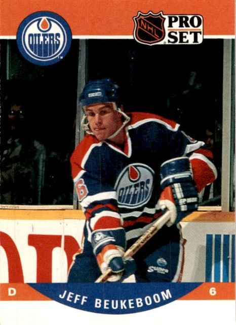 1990-91 PRO SET Hockey #439 Jeff Beukeboom Edmonton Oilers Vintage ...