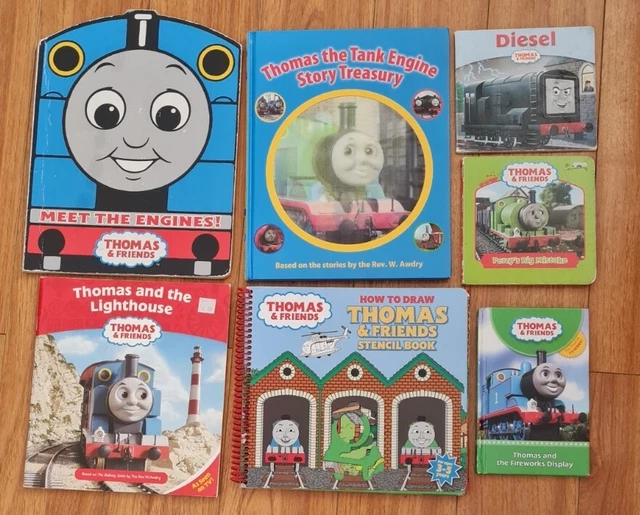 6 THOMAS THE Tank Engine Book Bundle - Stencil Book, Treasury, Meet The ...