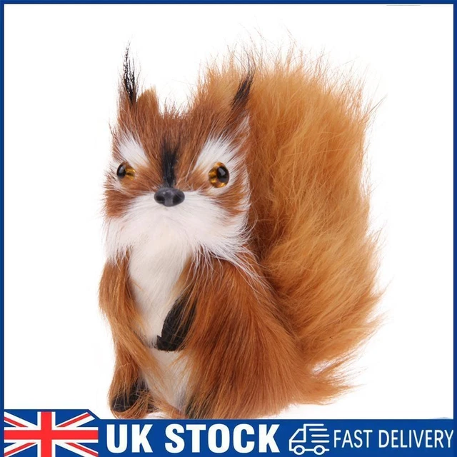 PLUSH FAKE SQUIRREL Portable Animal Simulation Squirrel Decor for Home ...