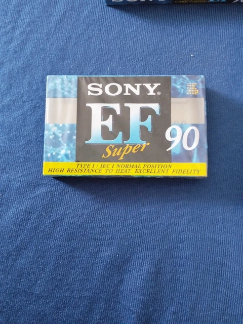 LOT 10 CASSETTES AUDIO SONY EF 90 SUPER TYPE I Neuves C-90EfA Pour Sony ...
