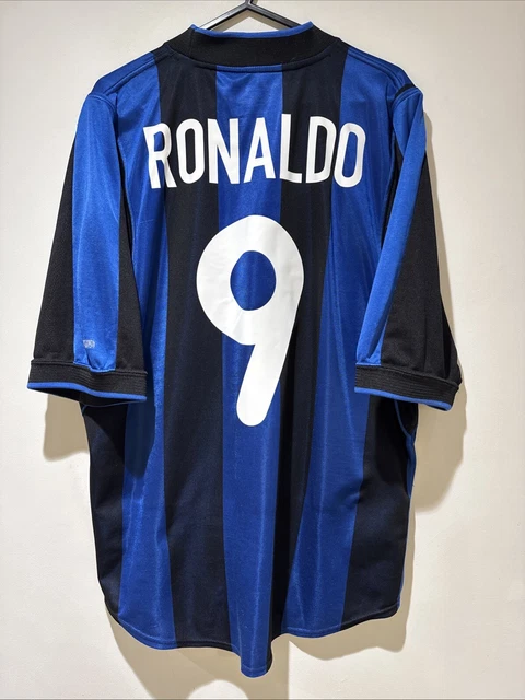 ORIGINAL INTER MILAN 2000/01 Home Football Shirt Nike M #9 Ronaldo ...