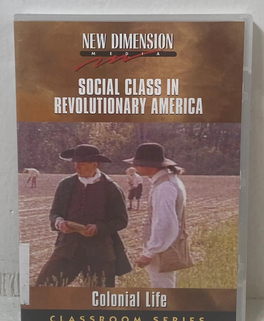 SOCIAL CLASS IN Revolutionary America Colonial Life DVD (5-12e) série salle de classe EUR 24,30 ...