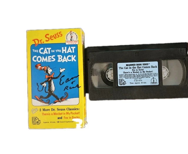 VINTAGE DR. SEUSS VHS The Cat In The Hat Comes Back Beginning Book ...