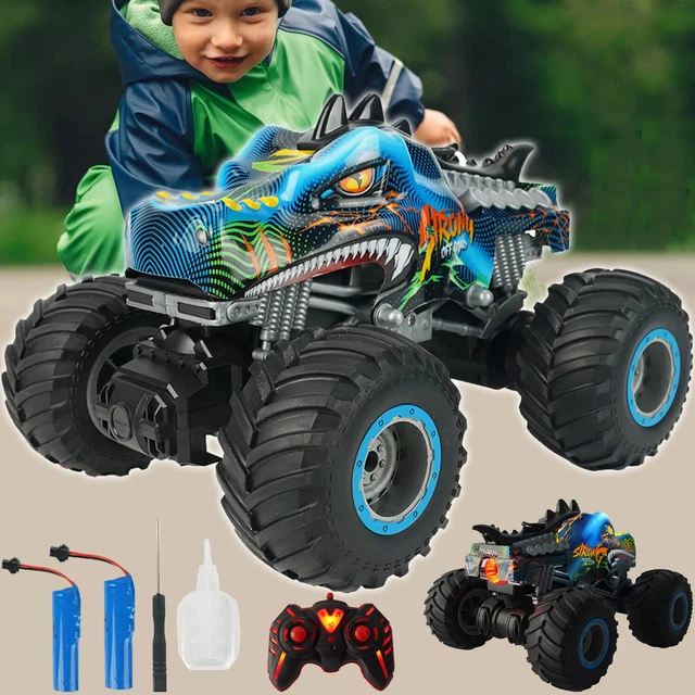 RC STUNT CAR Remote Control Cars 360° Shark Monster Truck Toy Off-Road ...