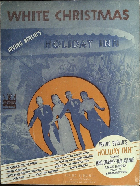 HOLIDAY INN SHEET Music 1942 Fred Astaire, Bing Crosby "White Christmas ...