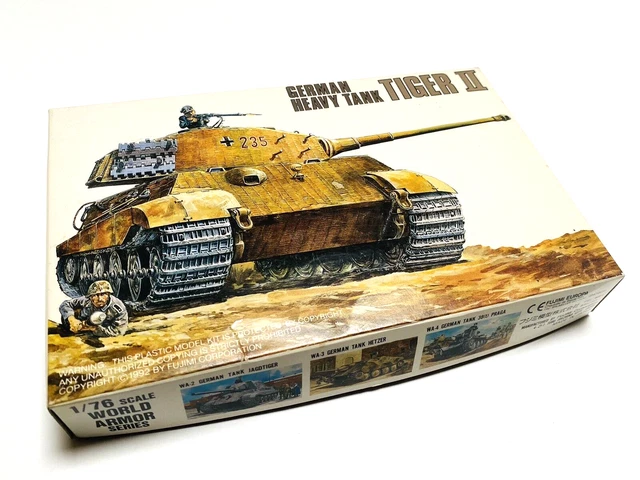 1/76 WWII GERMAN HEAVY TANK TIGER II MODEL KIT (Fujimi Corp, 1992 ...