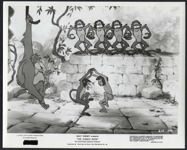 THE JUNGLE BOOK WALT DISNEY CARTOON ANIMATION KING LOUIE OF THE APES ...