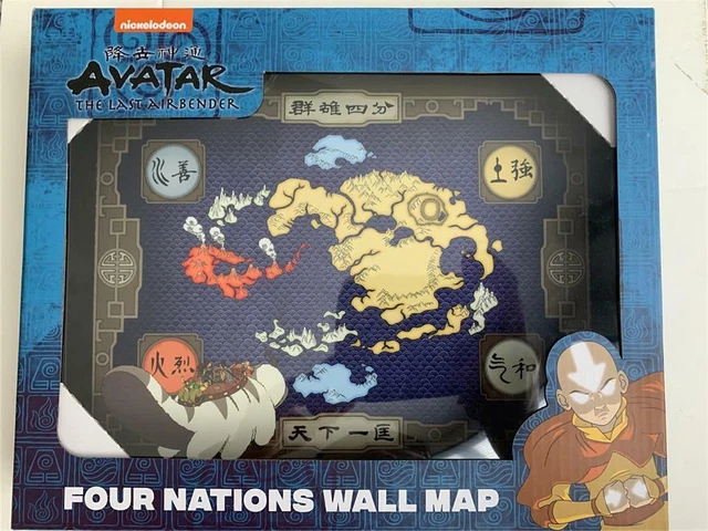 AVATAR: THE LAST Airbender Four Nations Wall Map Art £41.63 - PicClick UK