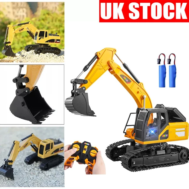 REMOTE CONTROL EXCAVATOR RC Tractor Bulldozer Crawler Truck Toy Digger ...