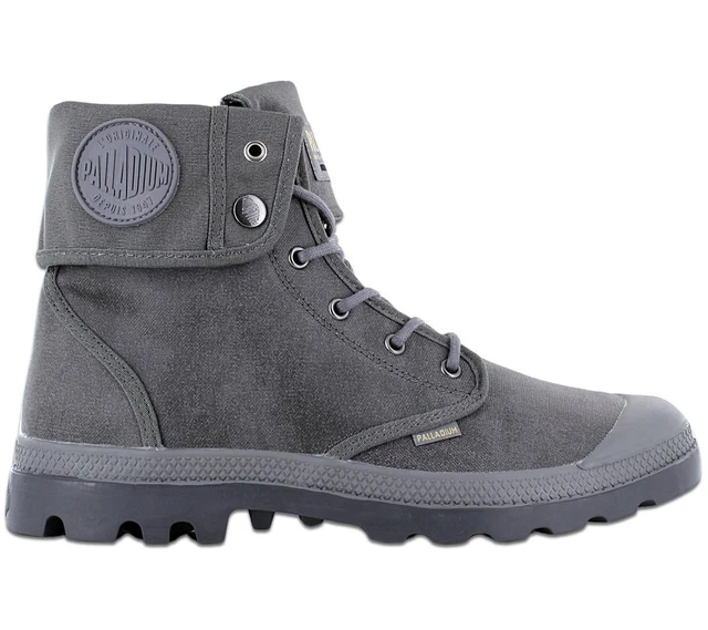 PALLADIUM PAMPA BAGGY Wax Men's Boots Canvas Grey 77213-068-M Vegan Neu ...