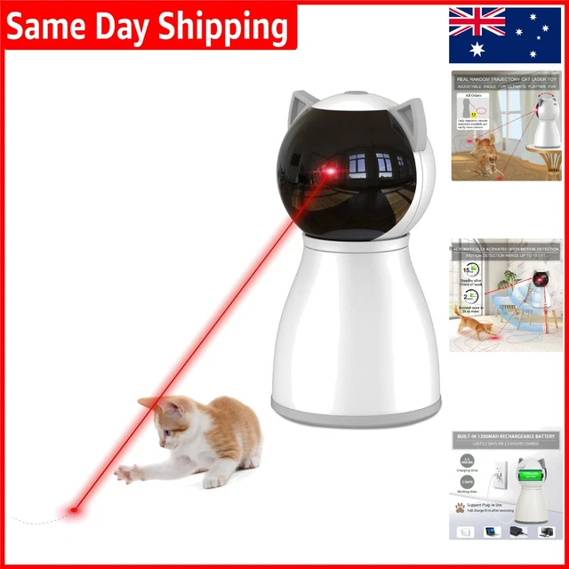 SILENT MOTION-ACTIVATED CAT Laser Toy - Adjustable Angle & 2-Day ...