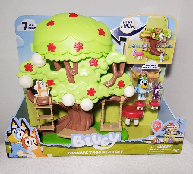 BLUEY AND FRIENDS BLUEY'S TREE PLAYSET NEW 2023 Includes Bluey & Fairy ...