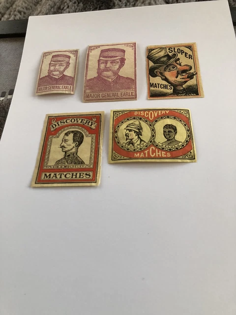 5 X 1880S BRITISH MATCHBOX LABELS VERY RARE LOT £10.97 - PicClick UK