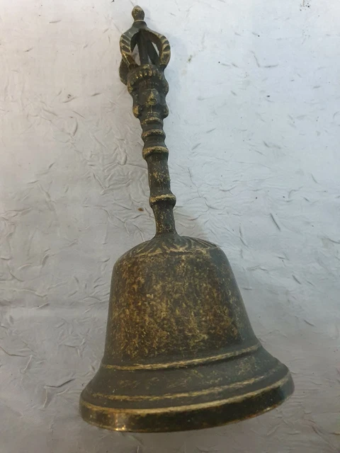 RARE BELLE CLOCHE à Main d'Aristocrate Clochette de Table 100% Bronze ...