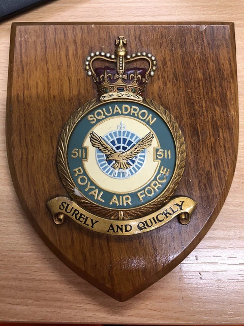 OLD RAF 511 Squadron Station Plaque Shield Crest Badge Royal air Force ...
