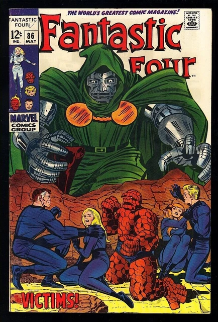 FANTASTIC FOUR 86 Marvel Comics 1969 (FN/VF) classica copertina Dr Doom Kirby! L@@K! EUR 78,06 ...
