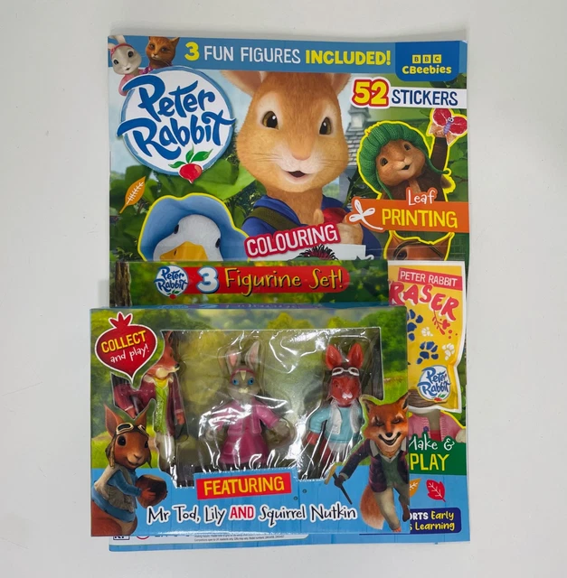 CBEEBIES PETER RABBIT Lily Nutkin Mr Tod Figures And Magazine No.101 £ ...