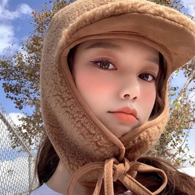 LAMB WOOL GIRLS Bomber Cap Ear Protection Trapper Hat Autumn Winter EUR ...