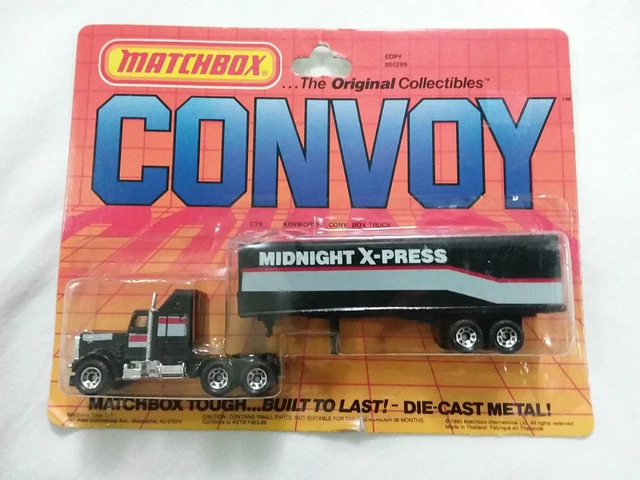 MATCHBOX CONVOY KENWORTH Aerodyne Midnight X-Press Tractor Trailer 1990 ...