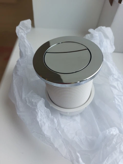 TAVISTOCK 75MM VORTEX Concealed Pneumatic Dual Flush Push Button Chrome ...