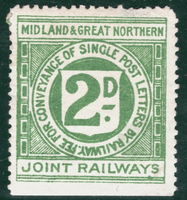 GB M&GNJR RAILWAY QV Letter Stamp 2d MIDLAND & GREAT NORTHERN (1894 ...