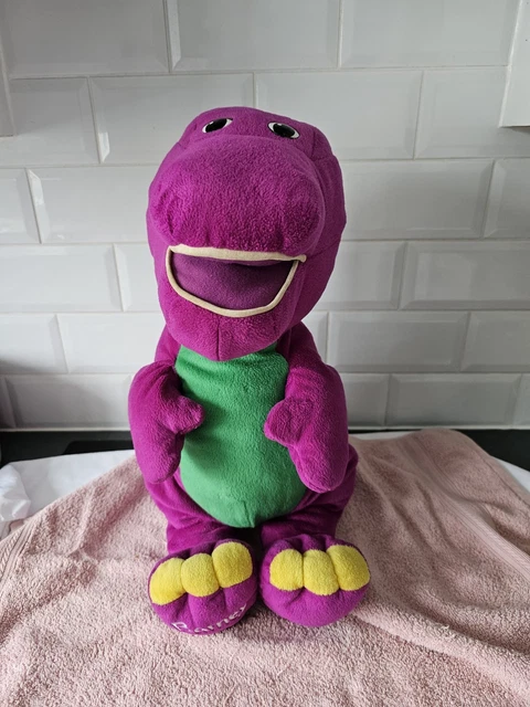 JUMBO VINTAGE 2001 Talking Barney Plush Toy. Working (batteries not ...