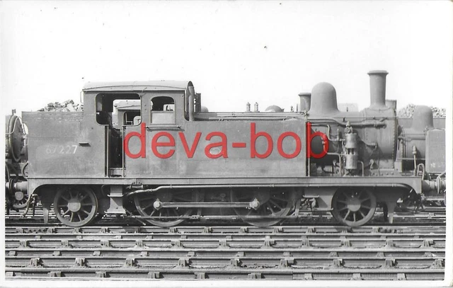 RAILWAY PHOTO LNER F6 67227 Stratford Shed 1956 GER Holden 2-4-2T Loco ...