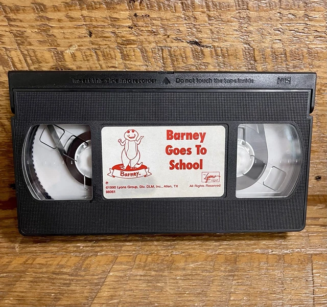 BARNEY - BARNEY Goes to School VHS 1990 Classic Favorite TAPE ONLY £4. ...