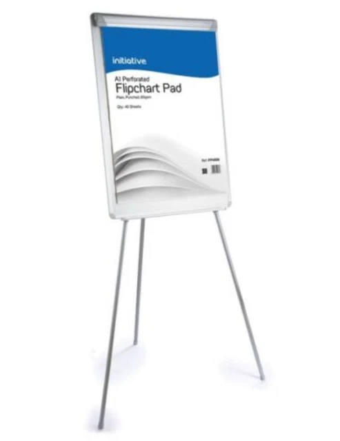 OFFICE FLIP CHART Pad Plain Paper Punched holes Bleed Proof 40 Sheets ...