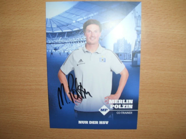 MERLIN POLZIN AUTOGRAMMKARTE HSV Hamburger SV 2024/25 24/25 NEU EUR 1 ...