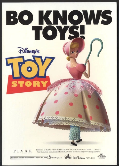 PROMO MOVIE POSTER Postcard: Disney's TOY STORY (Bo-Peep). Free UK p&p ...