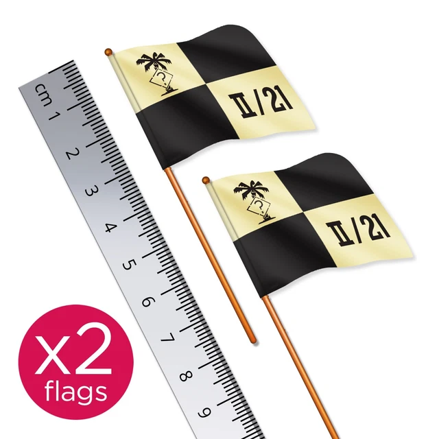 2 X FLAGS German WW2 "Afrika Korps" (Quality Vinyl) 1:32 Scale Britains ...