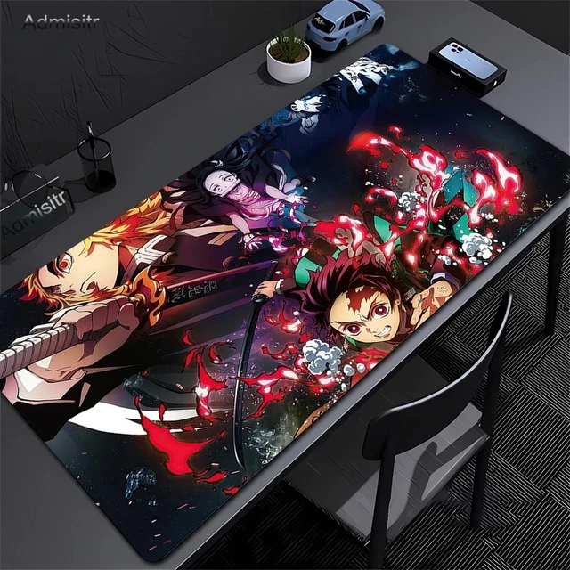 DEMON SLAYER KEYBOARD Desk Mat Large Mouse Mat Locked Edge 60cm x 30cm ...