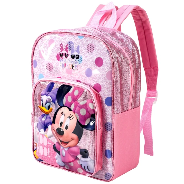 MINNIE MOUSE DAISY Duck Deluxe Backpack Character Girls Pink Children ...