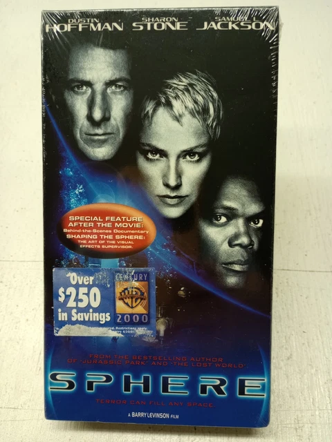 SPHERE (VHS, 1998) Sharon Stone, Dustin Hoffman, Samuel L. Jackson, New ...