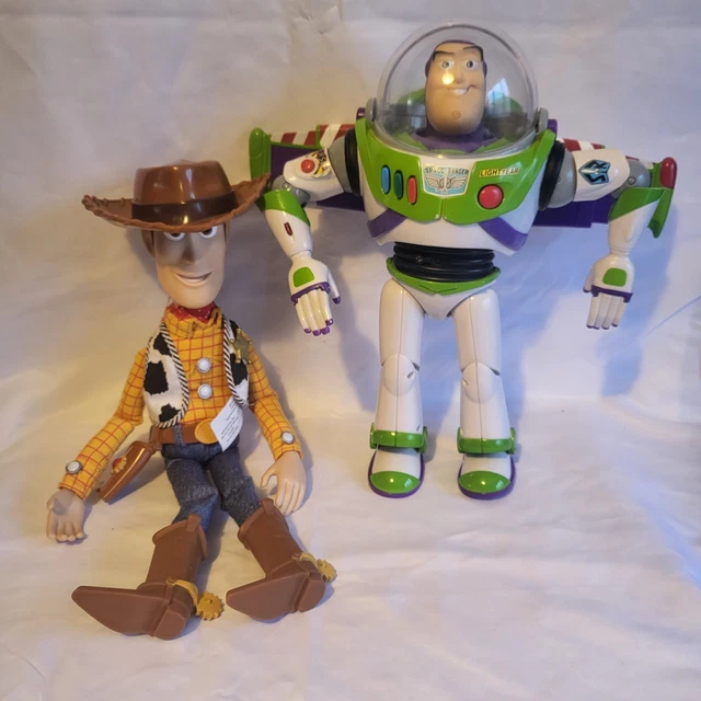 DISNEY TOY STORY Interactive Buddies Buzz Lightyear & Woody Talking ...