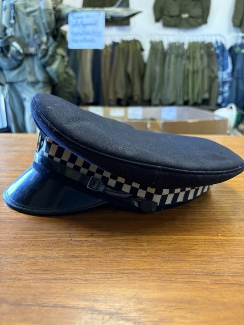 LONDON METROPOLITAN POLICE Officer Visor Hat Badge Cap Blue British UK ...