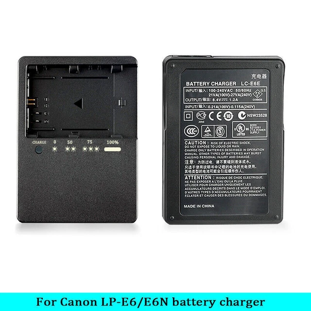 NEW LC-E6 LC-E6E Battery Charger for Canon LP-E6 EOS 7D 60D 6D 70D 5D2 ...