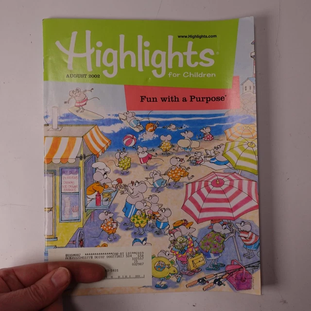 HIGHLIGHTS FOR CHILDREN Magazine August 2002 Issue 610 Puzzles Stories ...