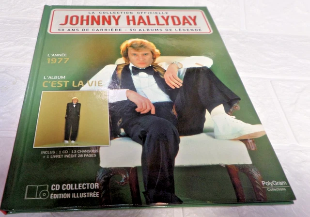 CD + LIVRE Johnny Hallyday La Collection Officielle C'est La Vie 1977 ...