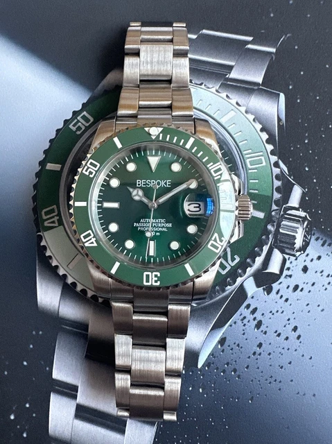 SEIKO NH35 BESPOKE By JP custom Automatic watch 40mm Green Dial Green ...