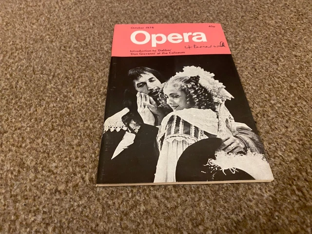OPERA MAGAZINE 1976 Oct Barbara Walker & Richard Van Allen In Don ...