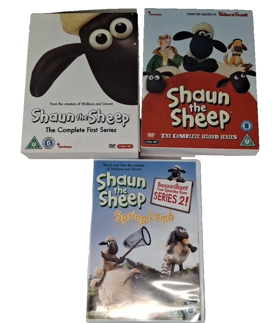SHAUN THE SHEEP Series 1 &2 DVD Box Set Cert U Region 2 Children's TV ...